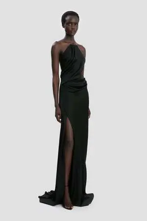 Victoria Beckham Chain Halter Gown