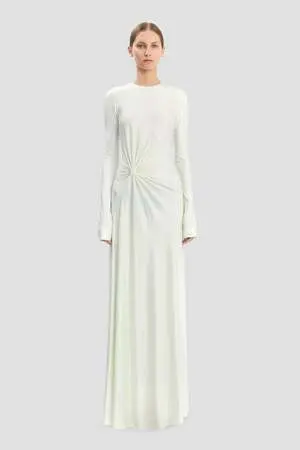 Victoria Beckham Twist Waist Gown - Aloe