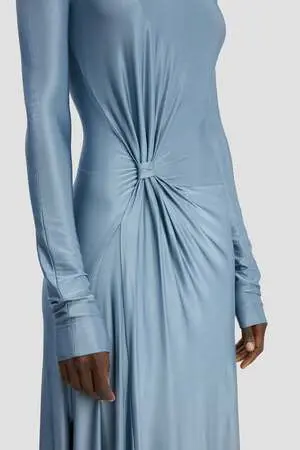 Victoria Beckham Twist Waist Gown - Stone