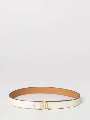 Ralph Lauren Leather Reversible Belt With Monogram Buckle - Red