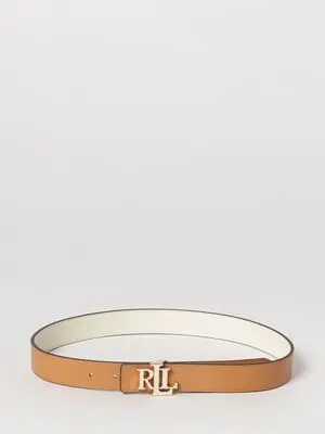 Ralph Lauren Leather Reversible Belt With Monogram Buckle - Red