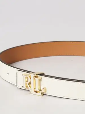 Ralph Lauren Leather Reversible Belt With Monogram Buckle - Red
