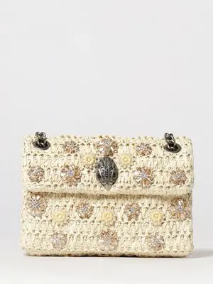 Kurt Geiger Raffia Shoulder Bag With Embellishments