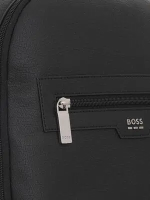 BOSS Backpack In Grained Synthetic Leather