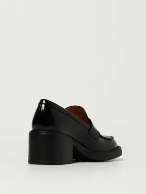 TOD'S Calfskin Penny Loafers With Medium Block Heel - Black