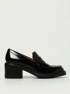 TOD'S Calfskin Penny Loafers With Medium Block Heel - Black