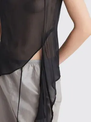 Paloma Wool Asymmetrical Draped Sheer Top