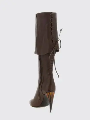 Alexander McQueen Leather Lace-up High Heel Boots
