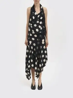 Junya Watanabe Polka Dot Halterneck Dress - Black