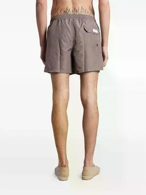 Tagliatore Drawstring-waist Logo-patch Swim Shorts