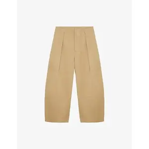 Loewe Balloon-leg Cropped Cotton Trousers - Beige