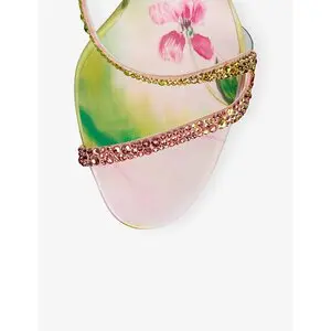 CHRISTIAN LOUBOUTIN Rosa Z Strass 100 Leather Heeled Sandals