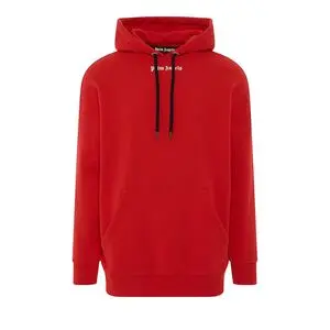 Palm Angels Logo Print Hoodie - Red