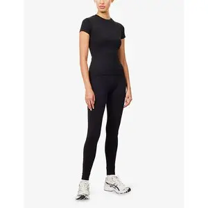 ADANOLA Short-sleeved Stretch-woven Top