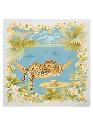 FERRAGAMO Silk Scarf Jungle Print