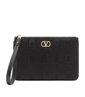 Valentino Garavani Small Moiré Pouch - Black