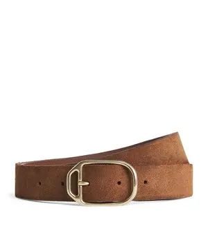 Eleventy Suede Belt - Brown