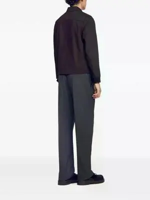 Sandro Zip-up Wing-collar Jacket - Brown