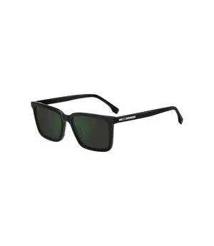 BOSS Rectangular Full Rim Sunglasses With Engraved Logo Plaque