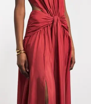 Zimmermann Silk Indra Maxi Dress - Red