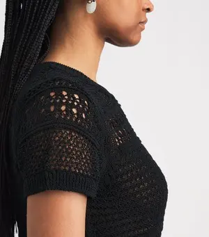ME+EM Open-stitch Knit T-shirt