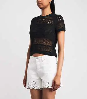 ME+EM Open-stitch Knit T-shirt