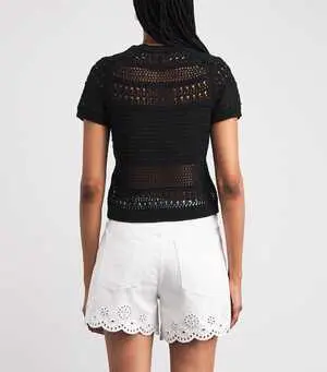 ME+EM Open-stitch Knit T-shirt