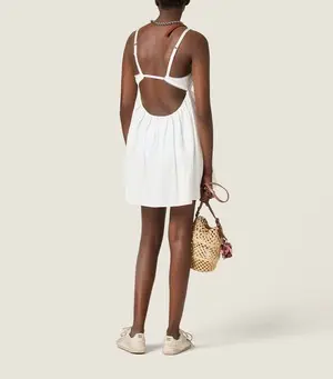 Miu Miu Eyelet-embroidered Mini Dress