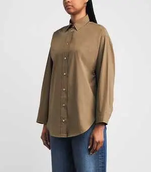 AGOLDE Sona Cotton Shirt - Brown