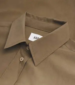 AGOLDE Sona Cotton Shirt - Brown