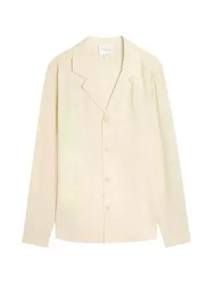 RAITH Long-sleeve Notched-collar Shirt - Neutrals