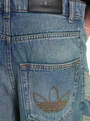 Adidas Embroidered Logo Denim Shorts