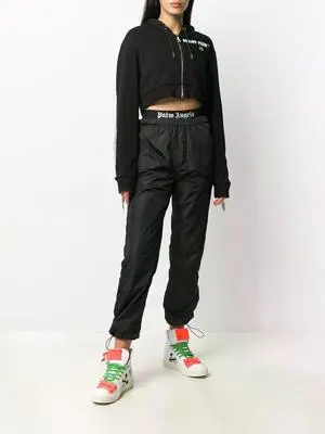 Philipp Plein Cropped Hoodie With Fringed Edge