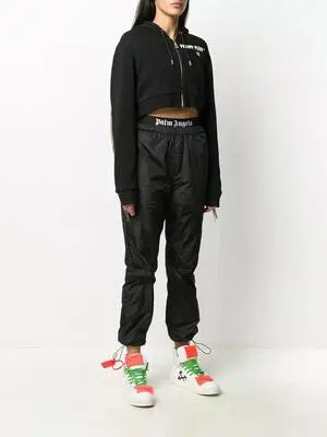 Philipp Plein Cropped Hoodie With Fringed Edge