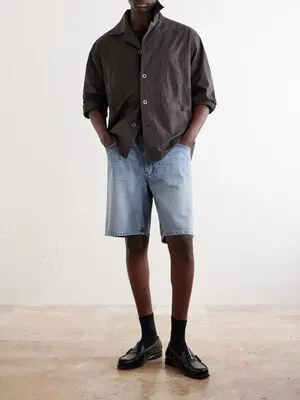 Nn07 Otis Straight-leg Organic Denim Shorts