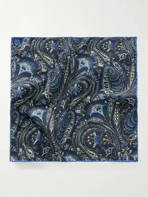 Dunhill Printed Silk-satin Pocket Square