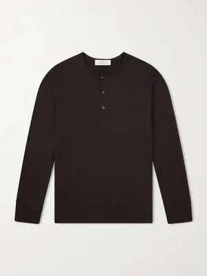 Studio Nicholson Cotton-jersey Henley T-shirt