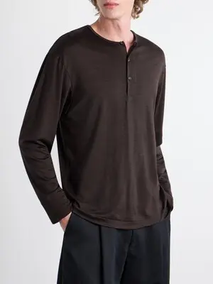 Studio Nicholson Cotton-jersey Henley T-shirt