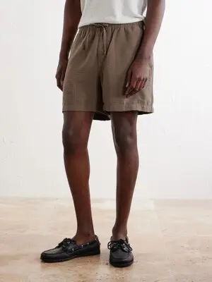 Nn07 Ryder 5971 Straight-leg Drawstring Shorts - Brown