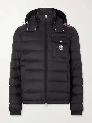 Moncler Verith Logo-appliquéd Quilted Shell Hooded Down Jacket - Black