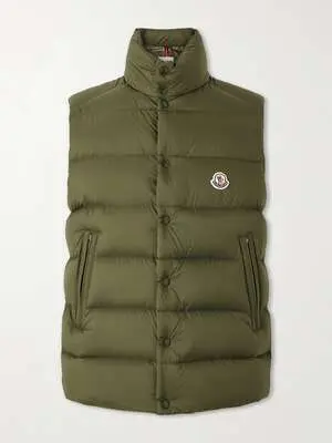 Moncler Tibb Quilted Shell Down Gilet - Green