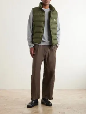 Moncler Tibb Quilted Shell Down Gilet - Green