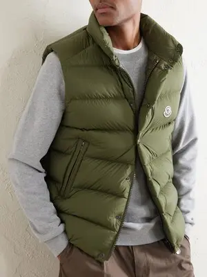 Moncler Tibb Quilted Shell Down Gilet - Green
