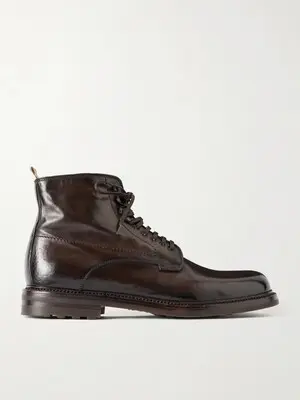 Officine Creative Aston 003 Lace-up Leather Boots - Brown