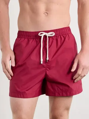Zegna Straight-leg Mid-length Swim Shorts - Red