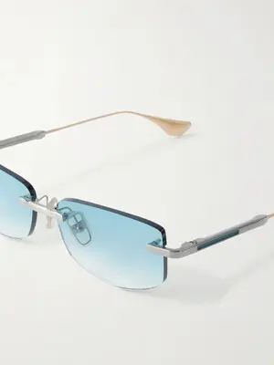 Dita Trysim.75 Square-frame Gold And -tone Titanium Sunglasses