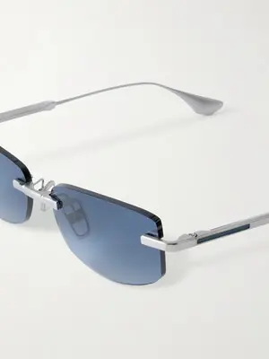 Dita Trysim.75 Square-frame -tone Titanium Sunglasses
