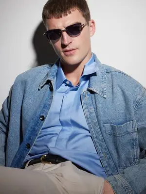 Dita Trysim.75 Square-frame -tone Titanium Sunglasses