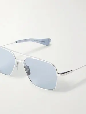 Dita Flight-seven Aviator-style Titanium Sunglasses