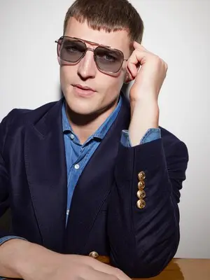 Dita Flight-seven Aviator-style Titanium Sunglasses